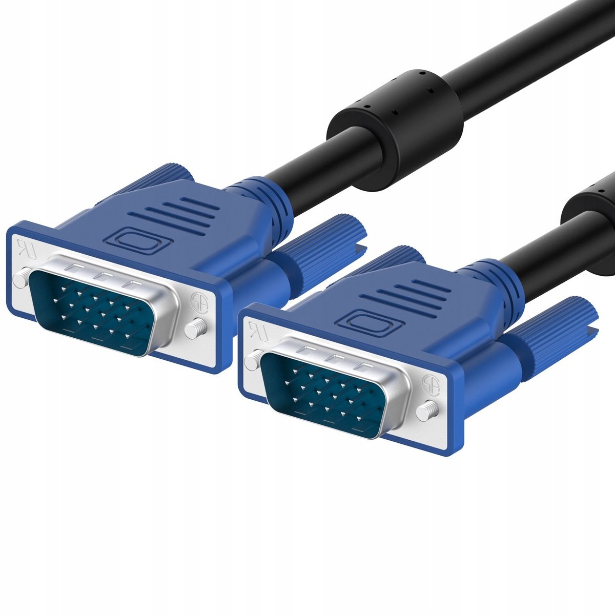 Kabel 2x VGA Do Monitora Przewód 2x D-sub Ferrytowy 1.8m Czarny - Inny ...