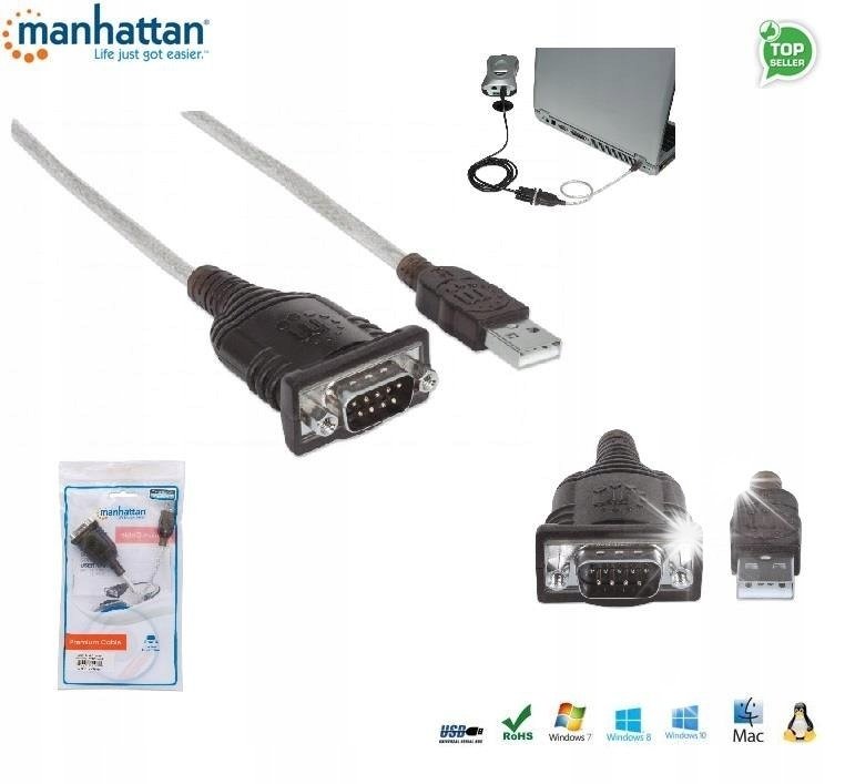Kabel adapter Manhattan USB/COM RS232 0,45m - Inna marka | Sklep EMPIK.COM