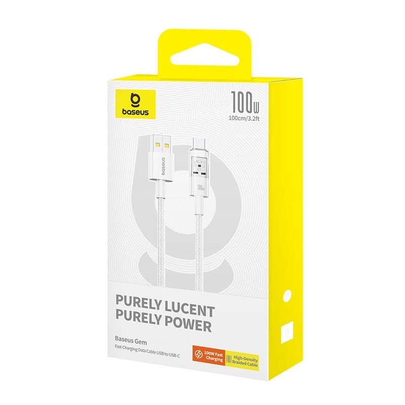 Kabel Baseus Gem USB-USB C 100W 1m biały (P10373002211-00) - Baseus ...