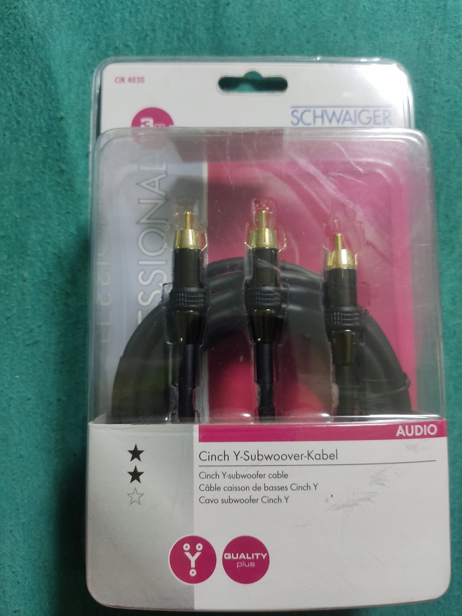 kabel cinch subwoofer typ y Schwaiger 3 m - Inna marka | Sklep EMPIK.COM