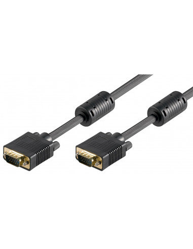 Kabel do monitora Full HD SVGA, pozłacany - Długość kabla 3 m - Goobay ...