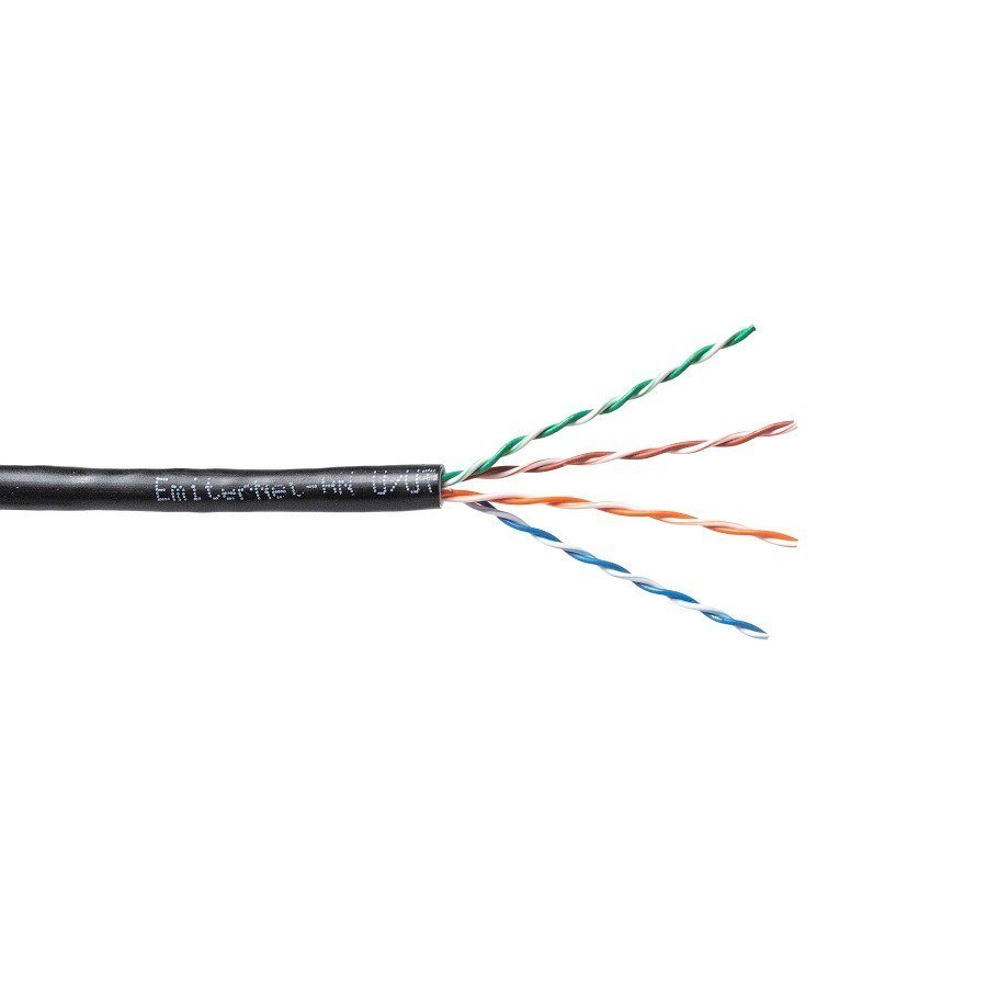 Kabel EmiterNet zewnętrzny PVC+PE UTP (U/UTP) kat.5e, drut 4x2x0,5 PE ...