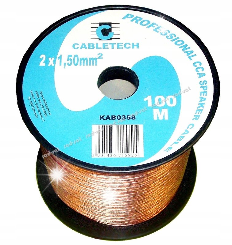 Kabel głośnikowy CCA Cabletech 100m - Inny producent | Sklep EMPIK.COM