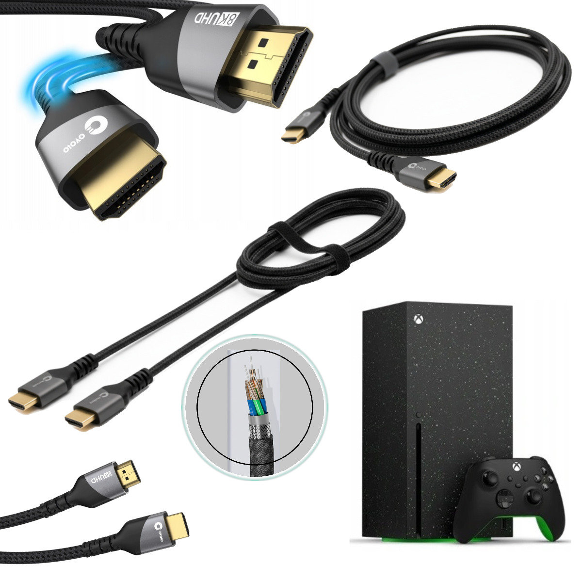 KABEL HDMI 300cm do Telewizora 4K 8K UHD 48bit 3m ekranowany Premium ...