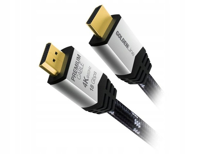 Kabel HDMI - HDMI 4K GOLDENLINE V2.0B 2.5 m - Inna marka | Sklep EMPIK.COM