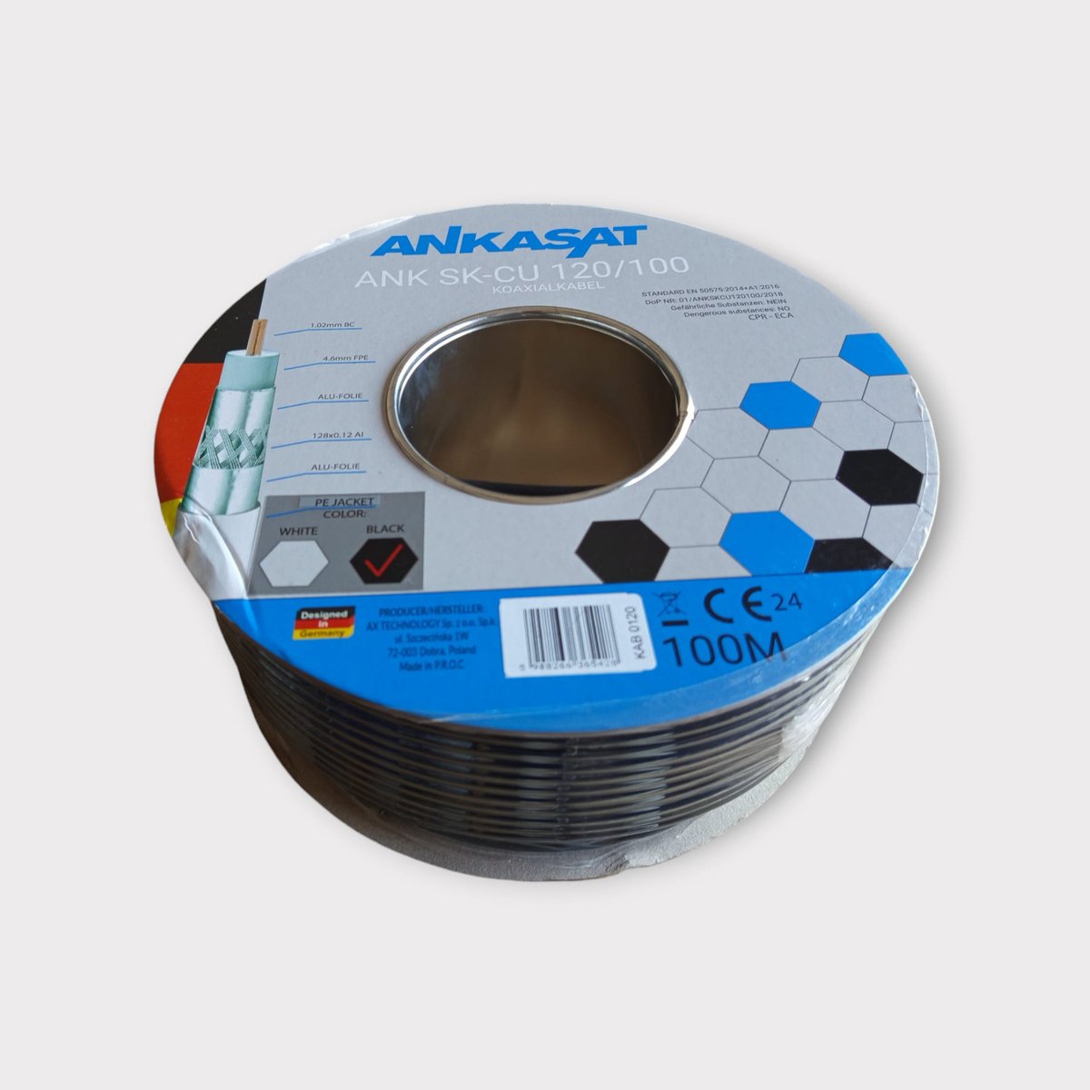 Kabel Koncentryczny Ankasat Ank Sk-Cu 120/100M Cpr-Eca/Paper Spool ...