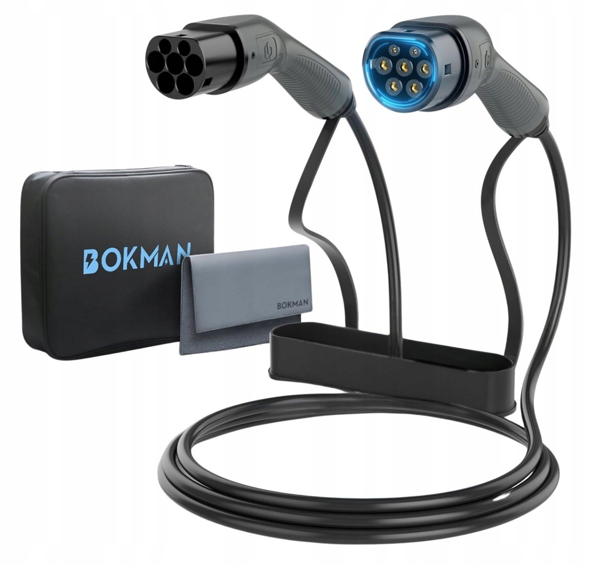 Kabel ładujący EV Bokman Typ2 do Typ2 ,22kW, 32A, 3 fazy, 5 metrów ...