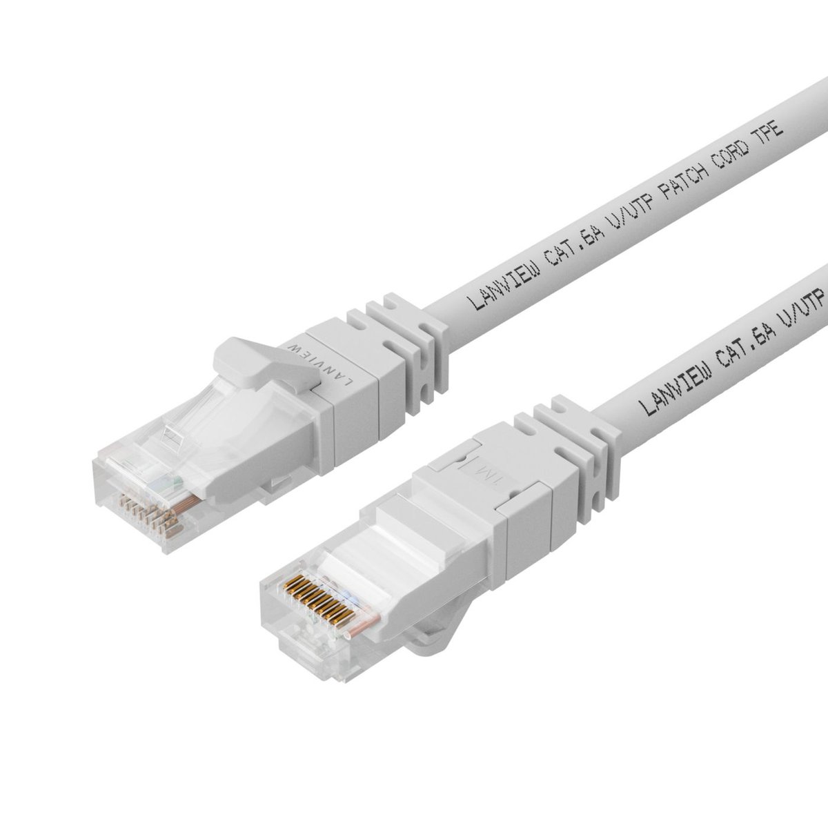 Kabel Lanview Cat6A Utp 7,5M Biały Lszh, Wysoka Elastyczność, Lv ...