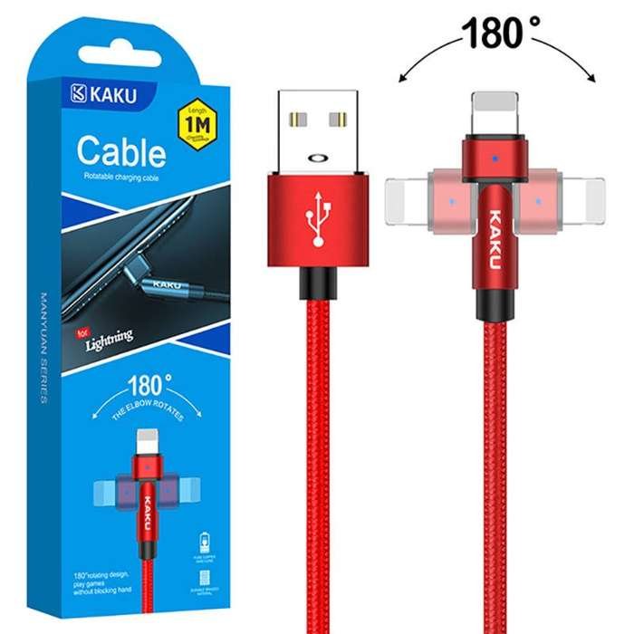 Kabel Obrotowy 180° Kątowy 3A 1M Iphone Lightning Ładowanie I Przesył ...