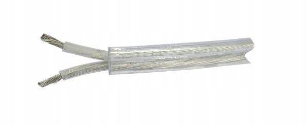 Kabel okrągły 2x0,5mm2 OMY przewód H03VV-F linka giętka BEZBARWNY do lamp - Zapal | Sklep EMPIK.COM