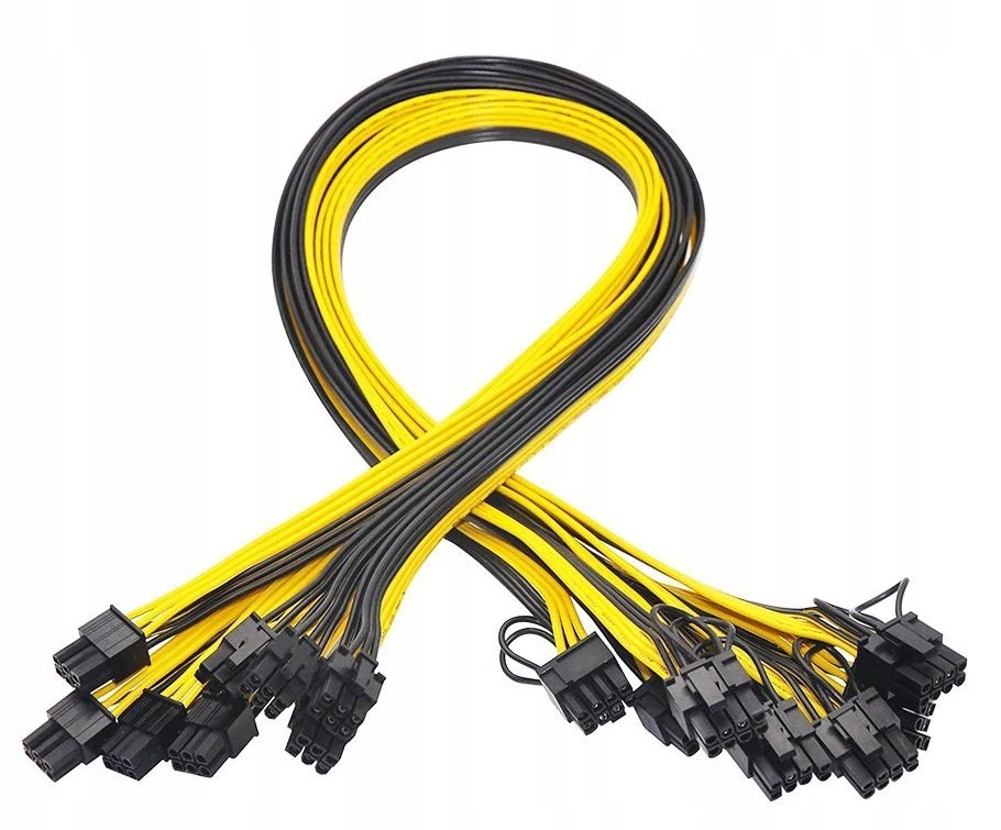 Kabel PCI-E GPU 6pin męski do 6+2pin męski Riser - Inna marka | Sklep ...