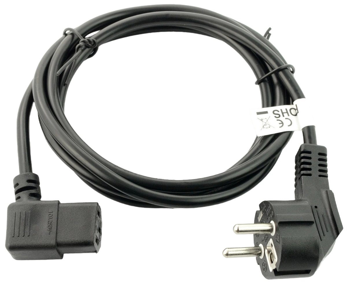 KABEL PRZEWÓD ZASILAJĄCY KĄTOWY 1,8M PC MONITOR DRUKARKA - POZOSTALE ...