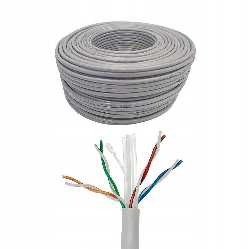 Kabel Sieciowy Skrętka Lan Netrack Cat 6 Utp, Szary, 50M , Cca ...