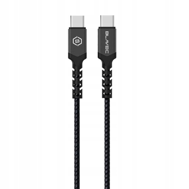 Kabel Szybki PD USBC Typu C I USB Typ C BLAVEC RAPTOR 60W 3A 50cm czarno szary Przewód do ...