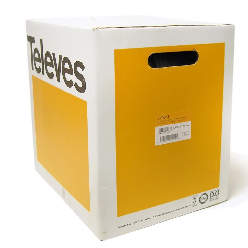 Kabel TELEVES T-100 1.13 CU 77% PVC ref. 212604 (PULLBOX 250m/na metry ...