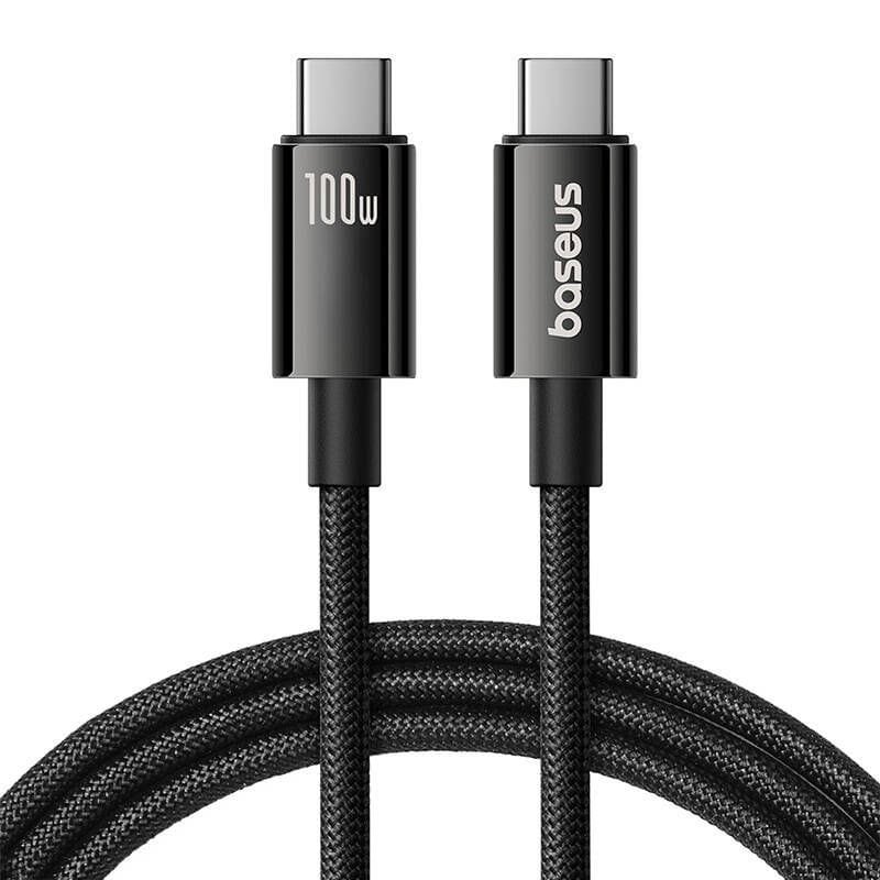 Kabel USB Baseus Tungsten Gold USB-C do USB-C 100W 1,5m (czarny) - Inna ...