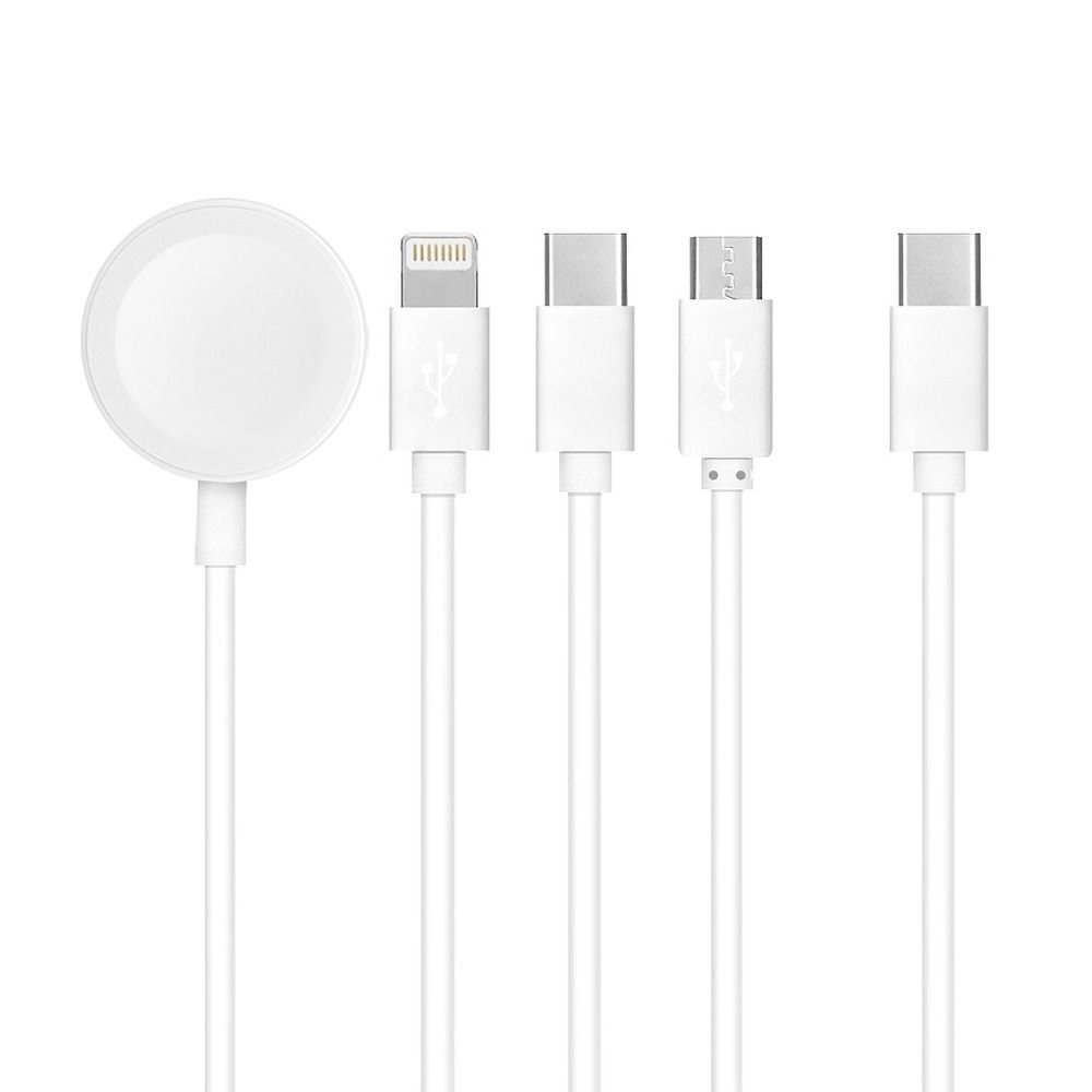 Kabel USB-C 4w1 do iPhone Lightning 8-pin + USB-C + Micro + Apple Watch ...