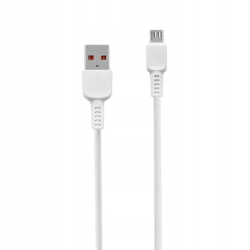 Kabel USB Micro USB biały VIDVIE DC09 1m HQ Przewód do ładowania Telefonu Mikro USB - VidVie ...
