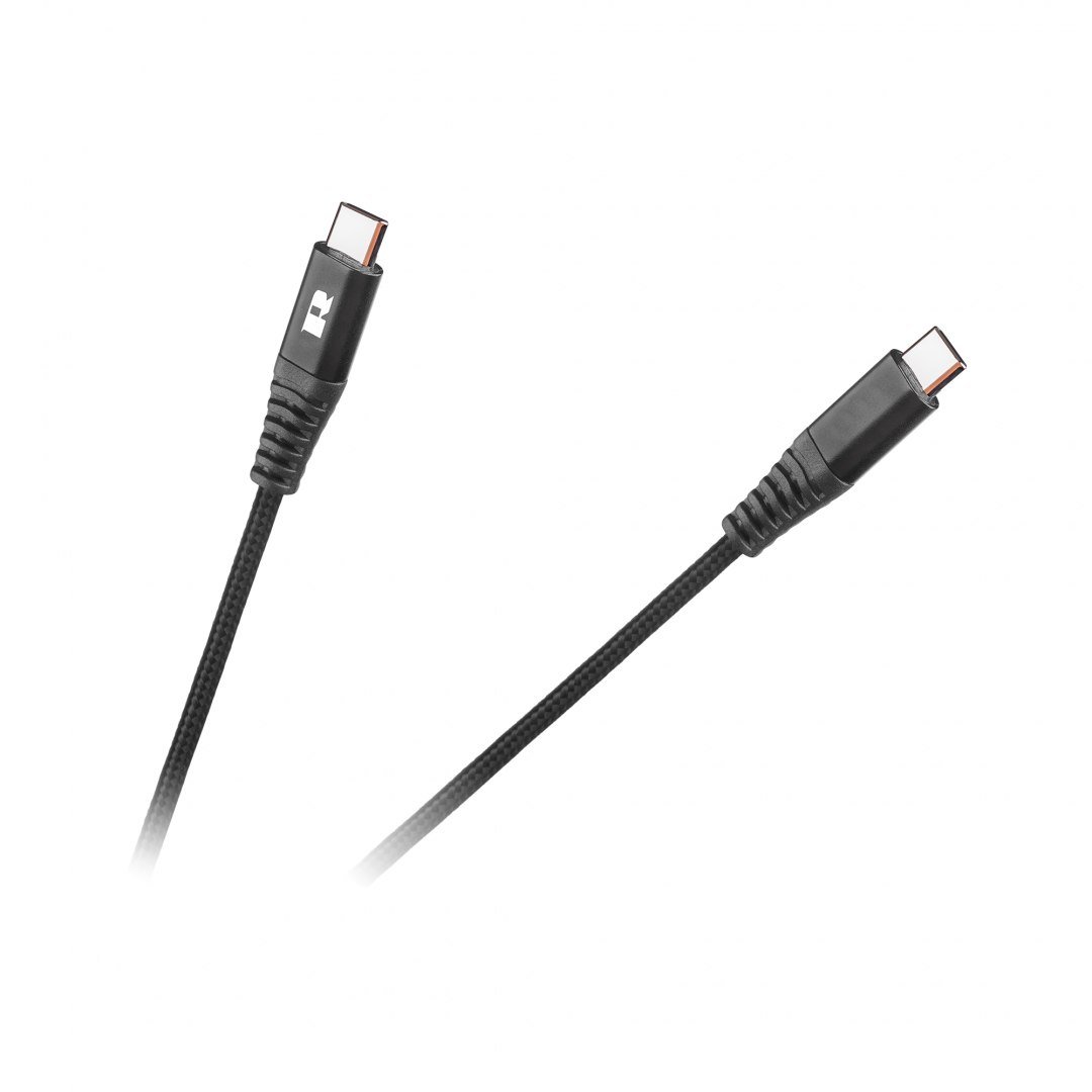 Kabel USB typu C - USB typu C REBEL 100 cm czarny - Rebel | Sklep EMPIK.COM