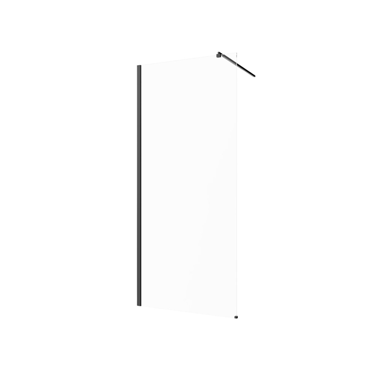 Kabina prysznicowa Invena Walk-In II z czarnym profilem 200 x 80 cm ...