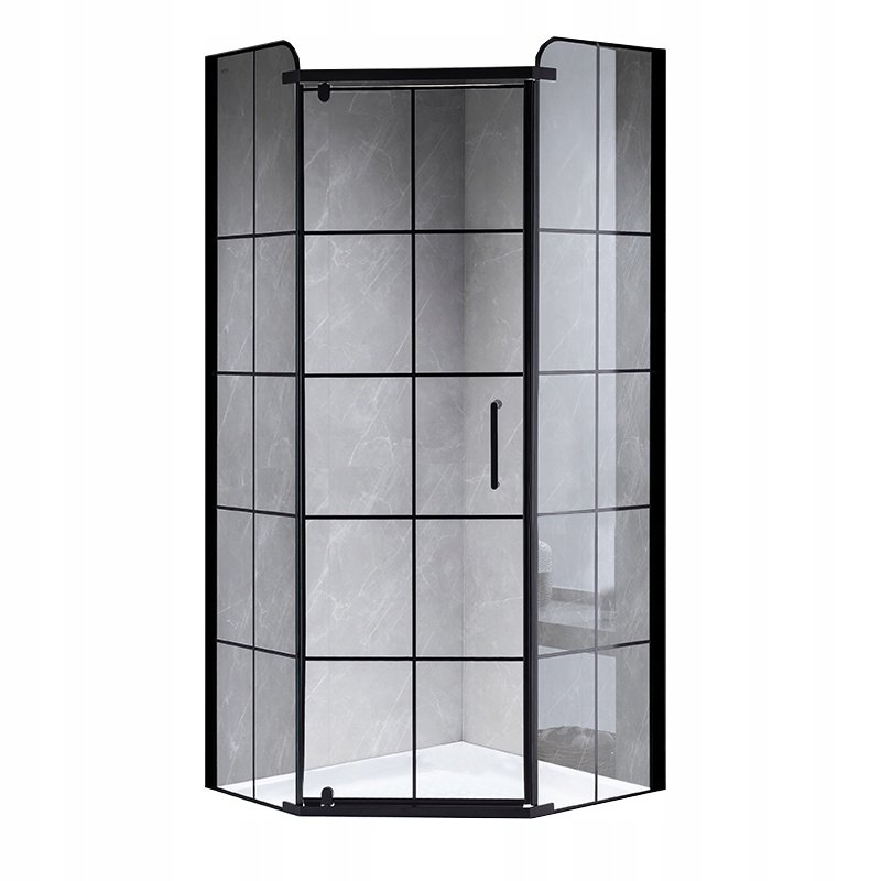KABINA PRYSZNICOWA PIĘCIOKĄTNA BS06B CZARNA 90x90 CM - Hydrosan | Sklep EMPIK.COM
