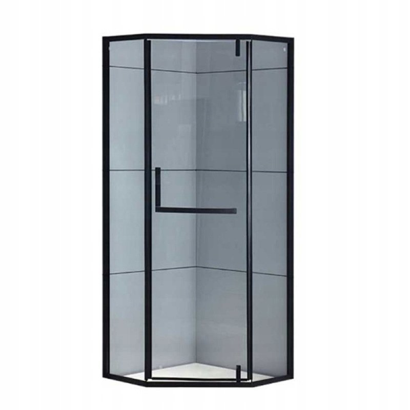 Kabina Prysznicowa Pięciokątna Kz4026A Czarna 80X80 Cm - Hydrosan | Sklep EMPIK.COM