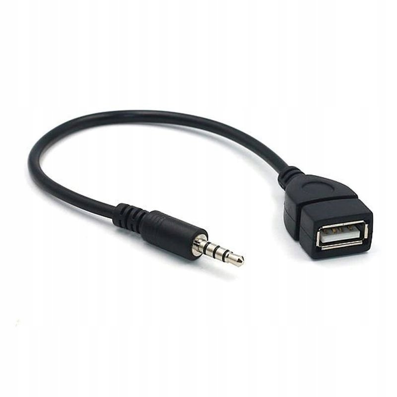 Kable Adapter Aux jack 3,5mm - USB gniazdo czarny - WulkanCenPL | Sklep ...