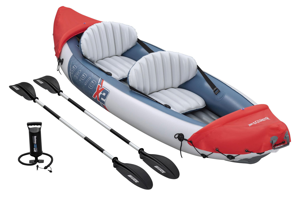 Kajak dmuchany Rapid X2 wiosła pompka torba 321x100cm dwuosobowy ...