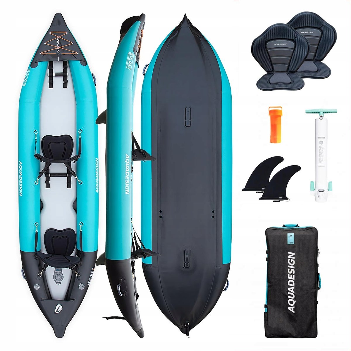 Kajak pompowany Aquadesign Koloa 360 2-osobowy - Aqua design | Sport Sklep EMPIK.COM