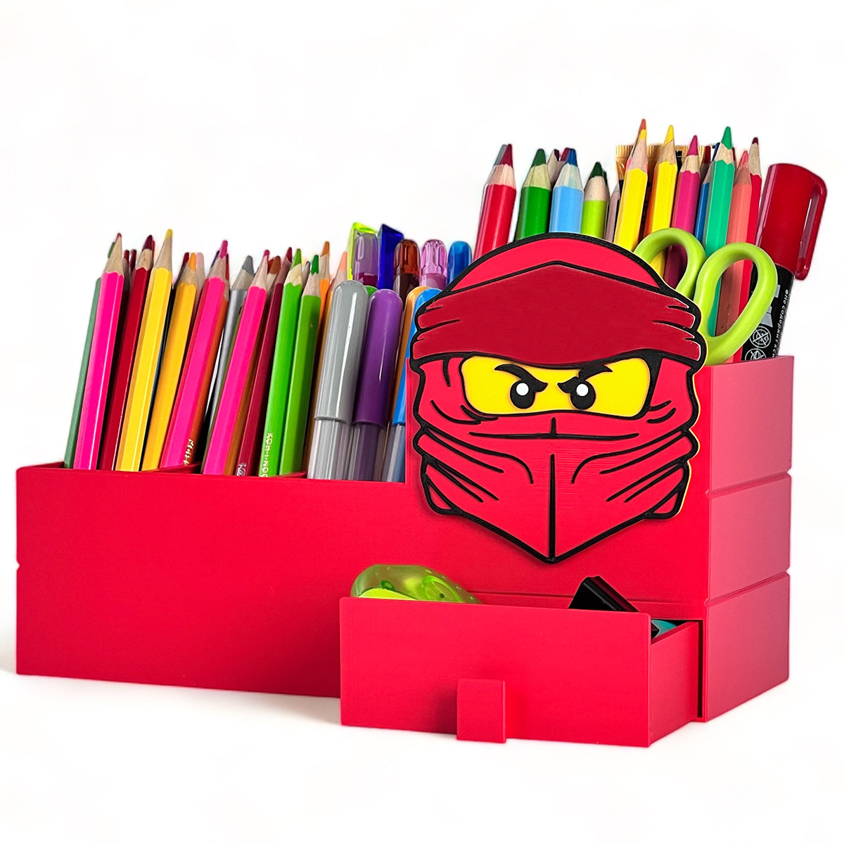 KAJAWIS organizer biurko XL w stylu NINJAGO LEGO kredki SZUFLADKA NINJA ...