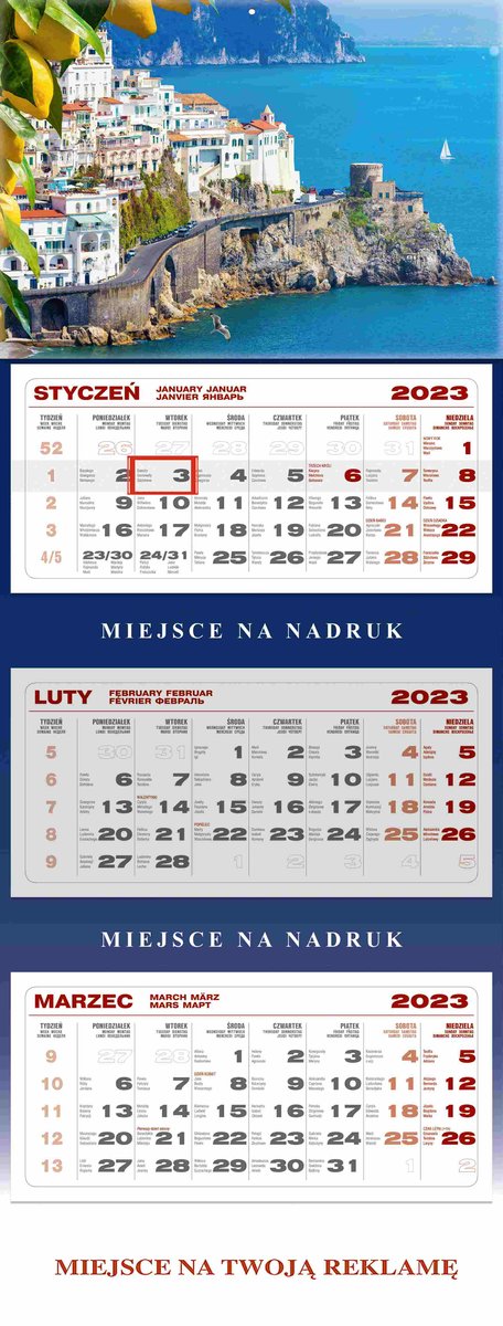 Kalendarz 2023, Trójdzielny Wybrzeże - WOKÓŁ NAS | Sklep EMPIK.COM