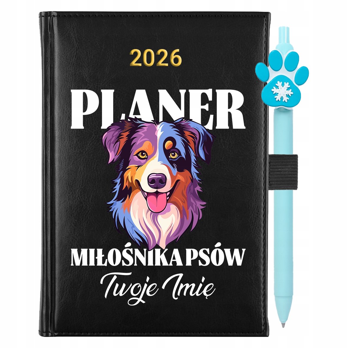 KALENDARZ 2026 DŁUGOPIS Prezent Planer Dla Miłośnika Psów - Border ...