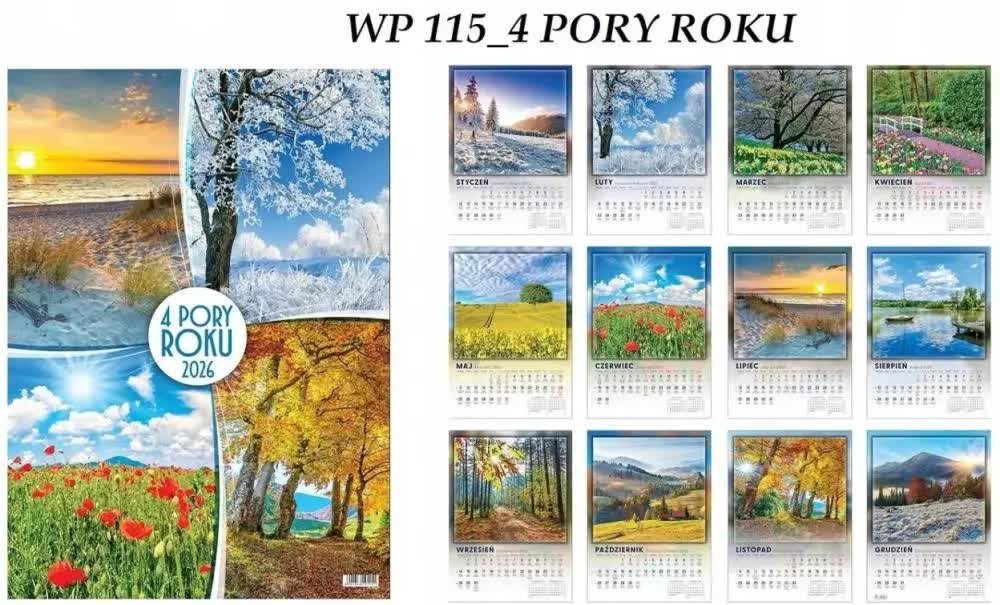 Kalendarz 2026 wieloplanszowy 4 pory roku - Evena - EVENA | Sklep EMPIK.COM