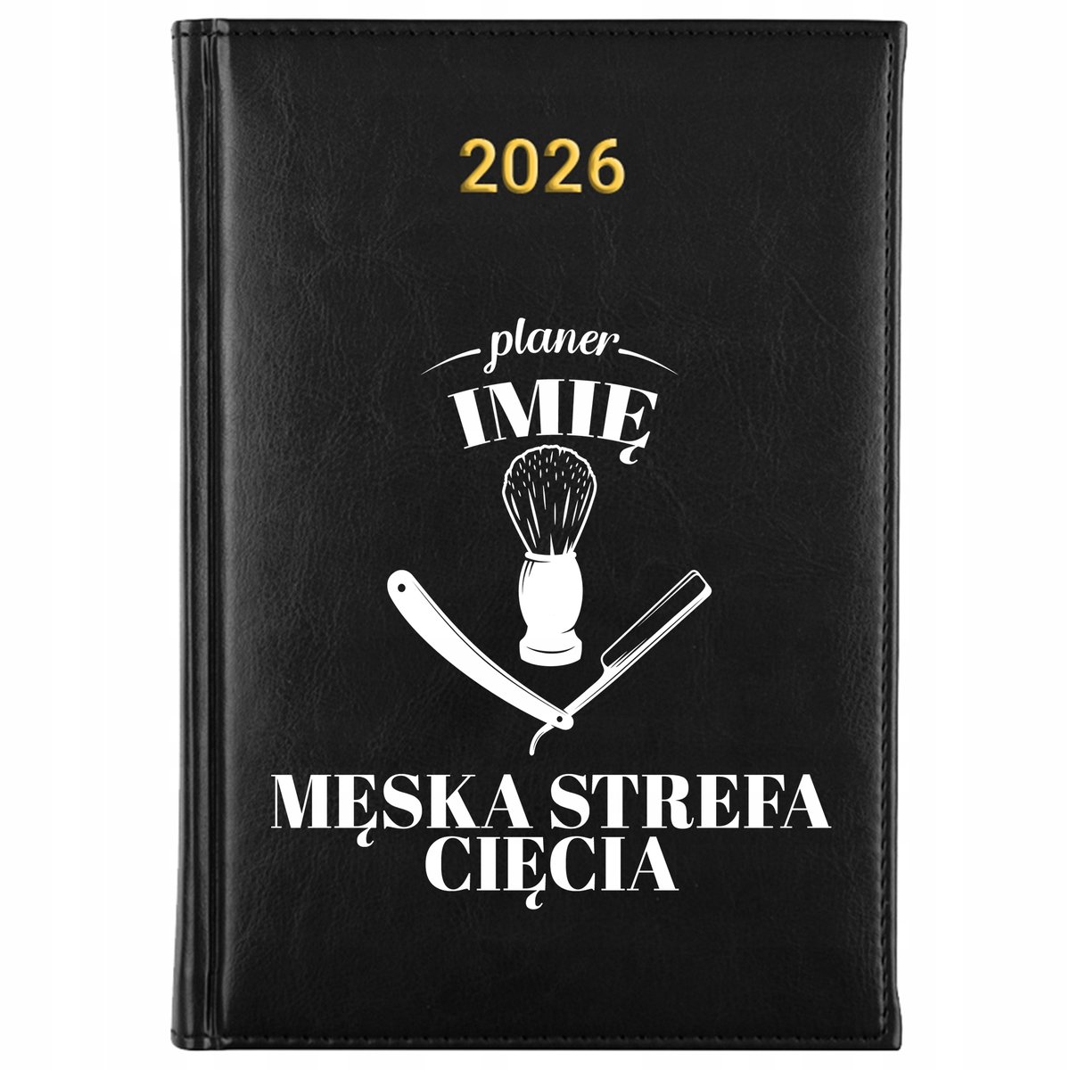 Kalendarz A5 2026 Czarny Planer Dzienny Dla Barbera Męska Strefa Cięcia ...