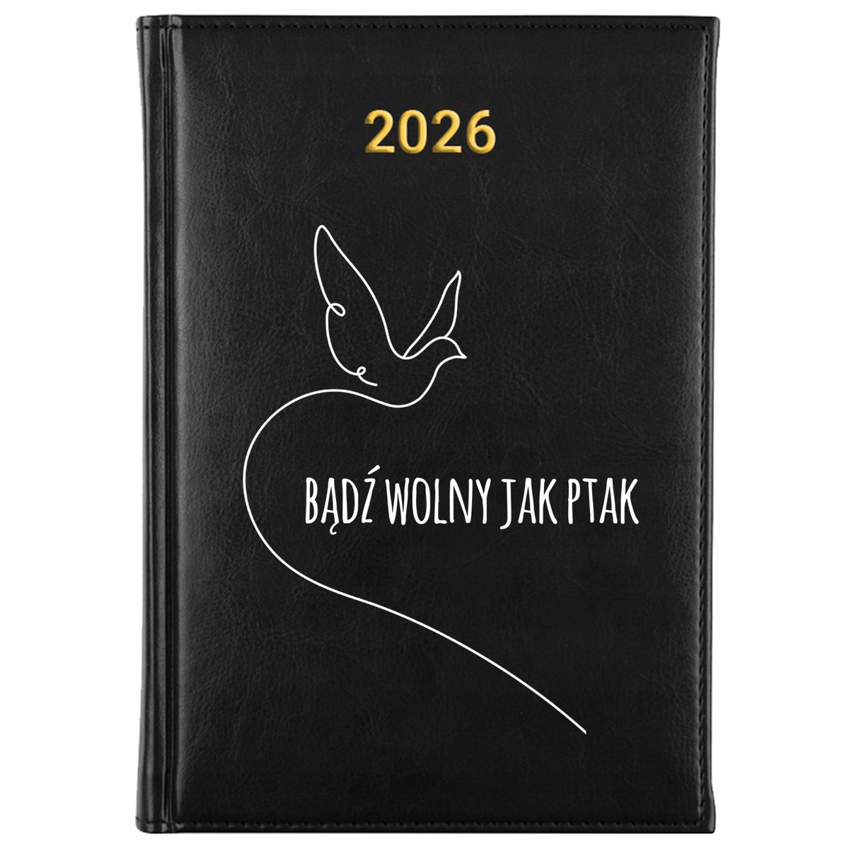 KALENDARZ CZARNY 2026 TERMINARZ | PREZENT MOTYWACYJNY WOLNY JAK PTAK ...