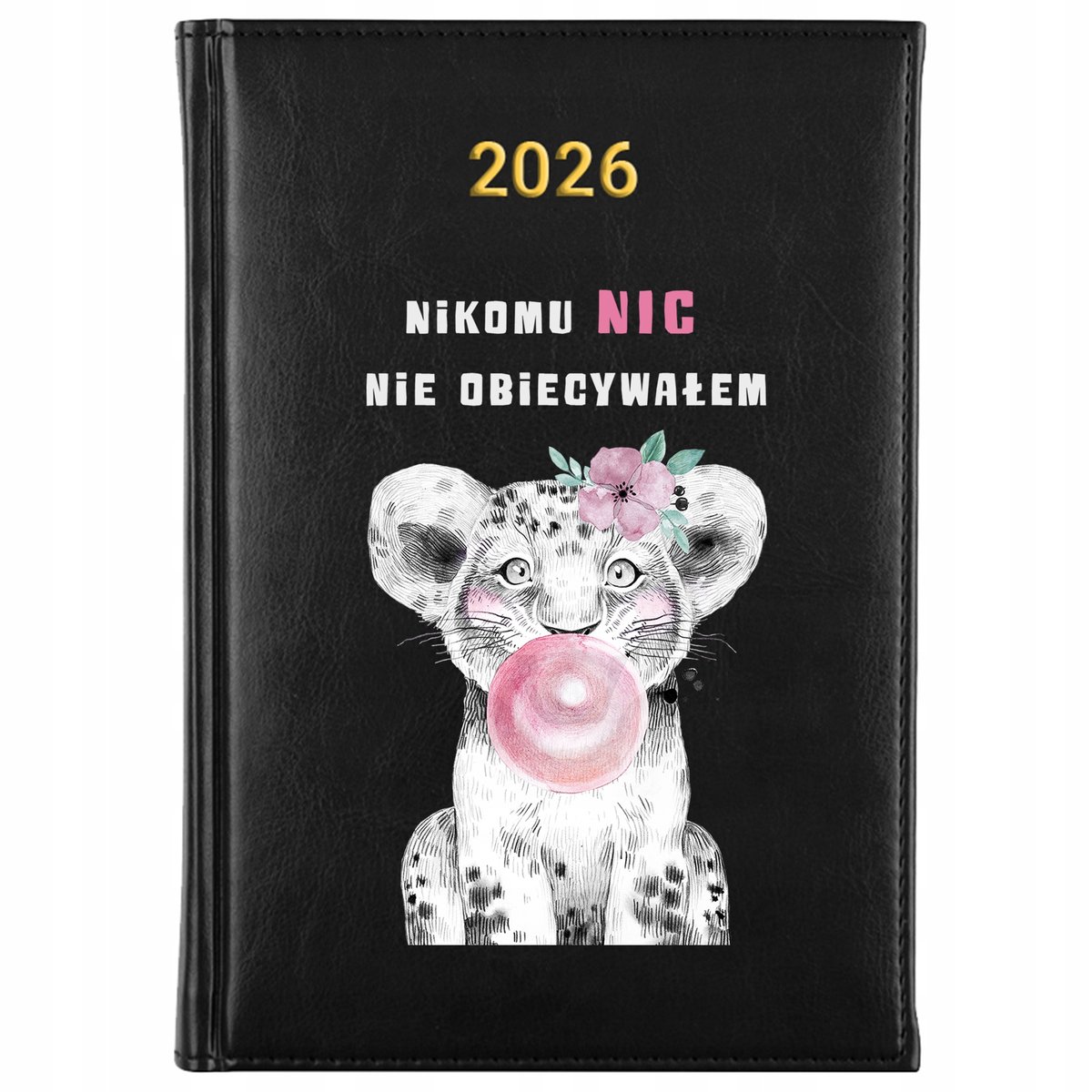 KALENDARZ CZARNY 2026 TERMINARZ | PREZENT ZABAWNY NIC NIE OBIECYWAŁEM ...