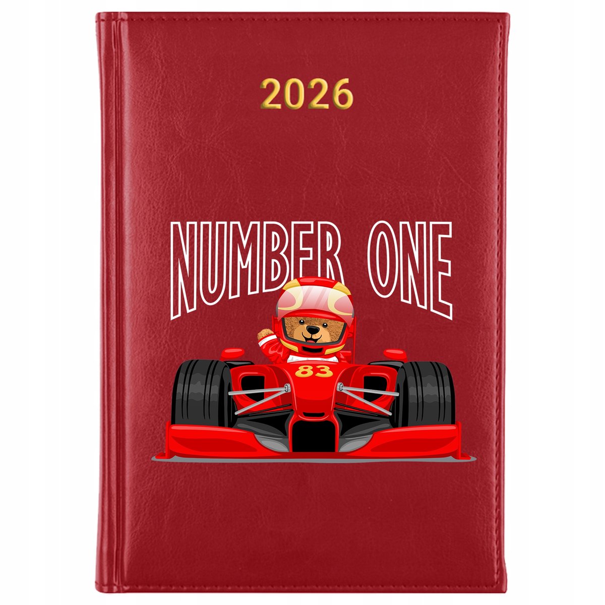 KALENDARZ CZERWONY 2026 A5 PLANER TERMINARZ | PREZENT TEDDY BEAR MIŚ F1 ...