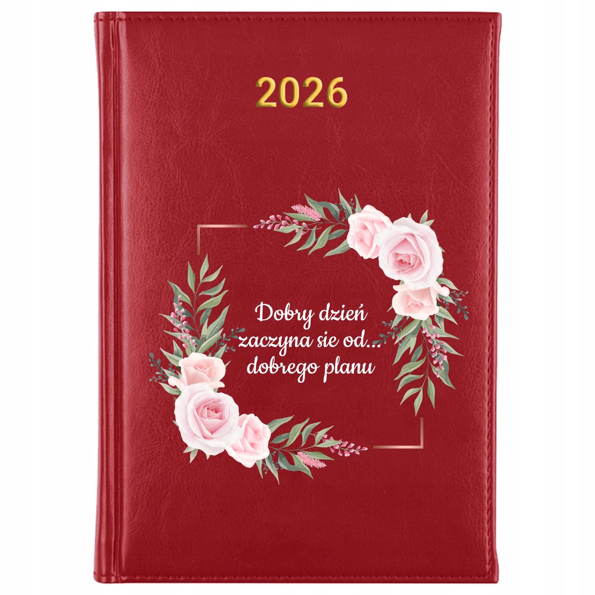KALENDARZ CZERWONY 2026 PLANER TERMINARZ | PREZENT MOTYWACJA DOBRY PLAN ...
