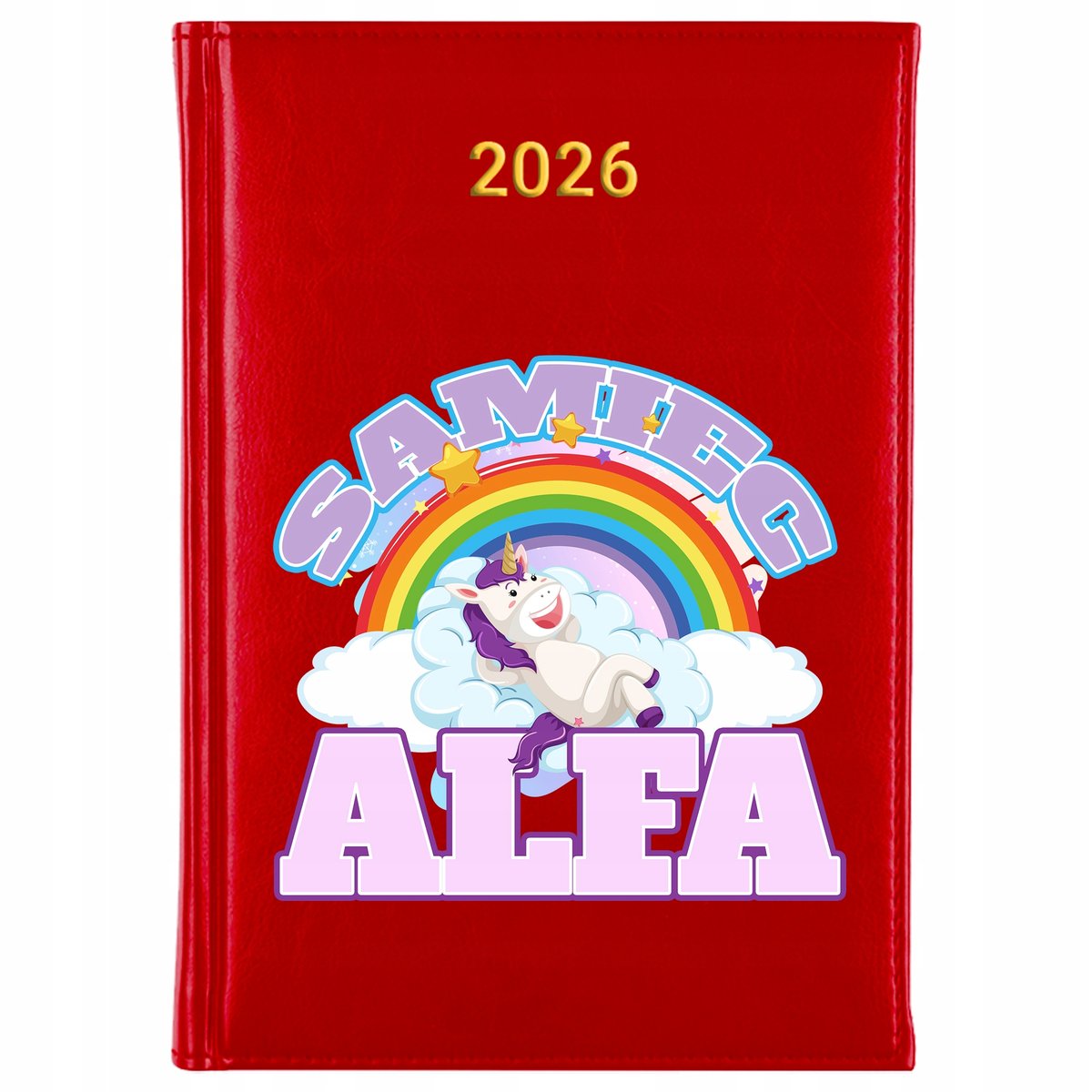 Kalendarz Czerwony A5 2026 Terminarz Dzienny Dla Kolegi Samiec Alfa ...