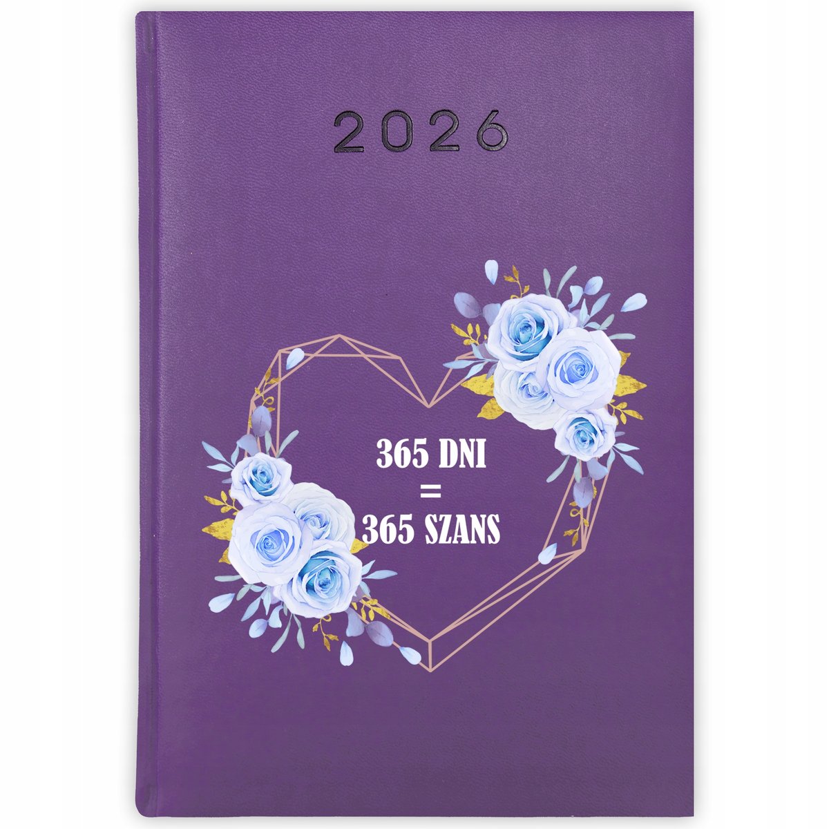 KALENDARZ FIOLETOWY 2026 A5 PLANNER TERMINARZ | PREZENT CYTAT 365 SZANS ...