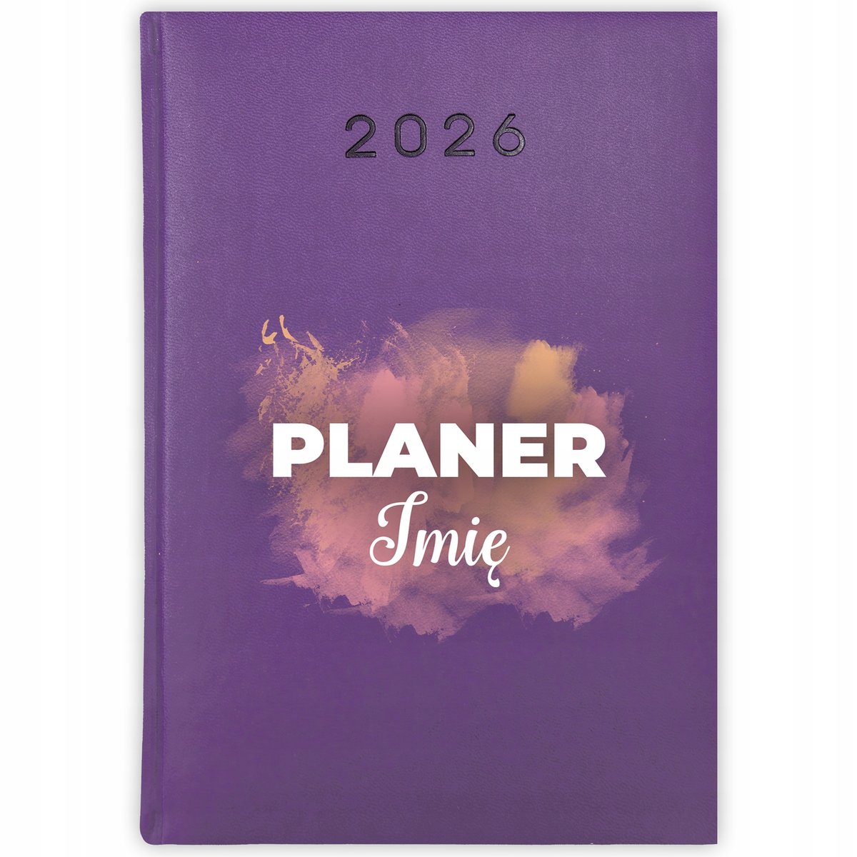 KALENDARZ FIOLETOWY 2026 A5 PLANNER TERMINARZ | PREZENT IMIĘ DYM MIX ...