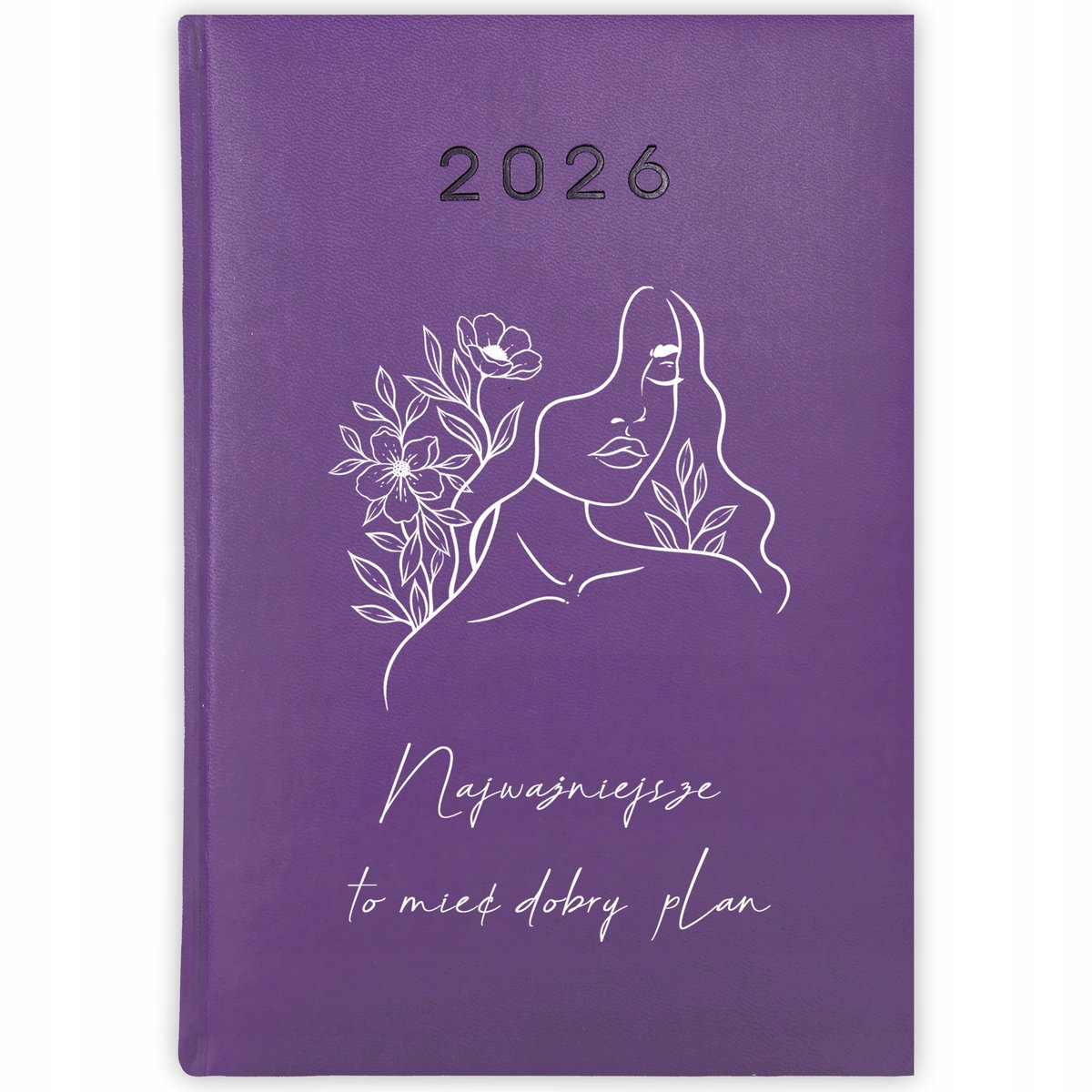 KALENDARZ FIOLETOWY 2026 PLANER TERMINARZ | PREZENT MOTYWACJA DOBRY ...