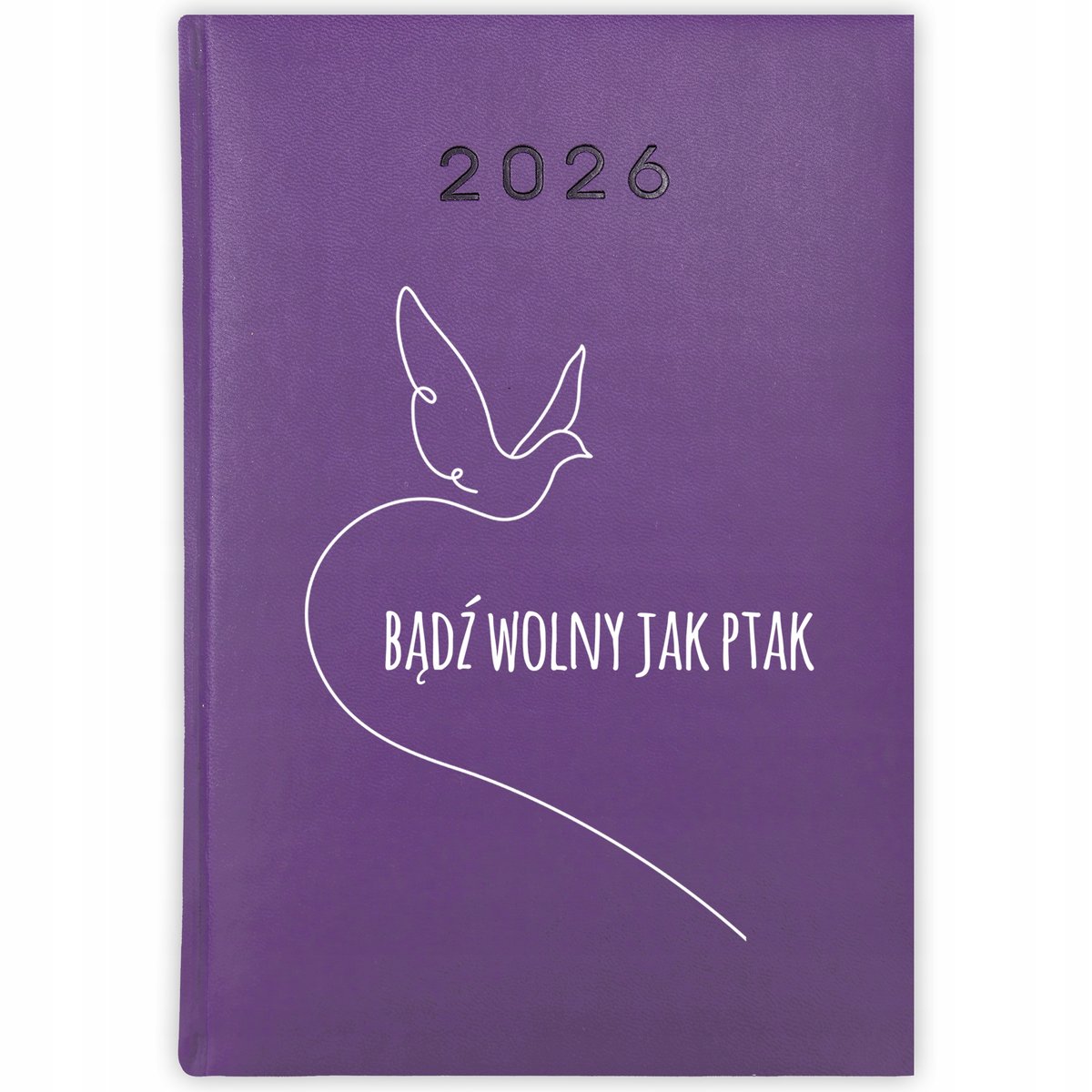 KALENDARZ FIOLETOWY 2026 TERMINARZ | PREZENT MOTYWACYJNY WOLNY JAK PTAK ...