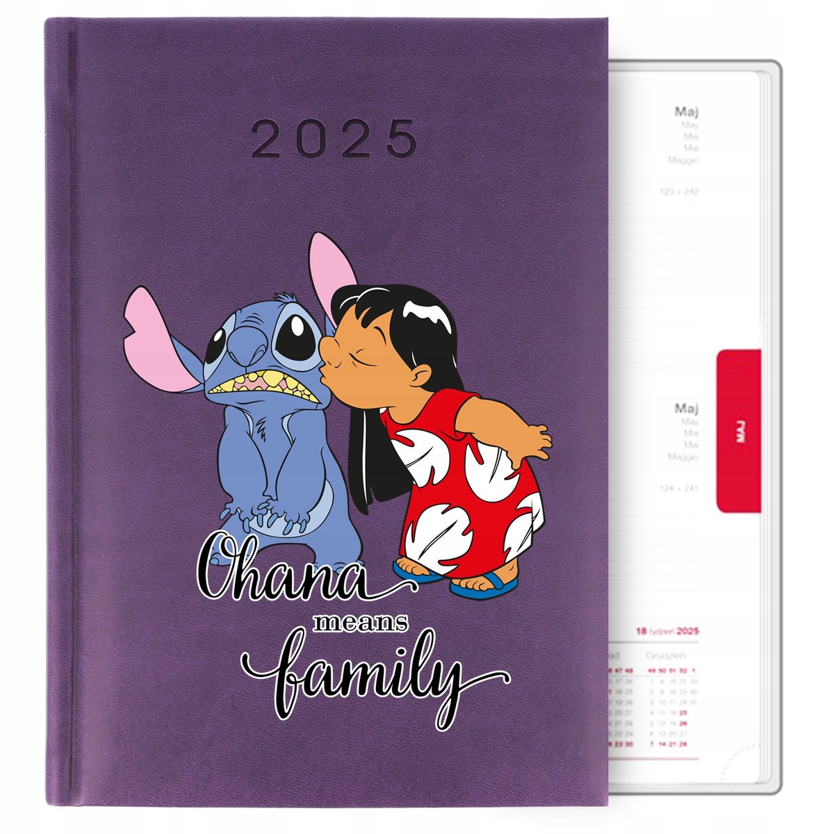 Kalendarz Fioletowy A5 2025 Prezent Lilo I Stich Ochana Means Family ...