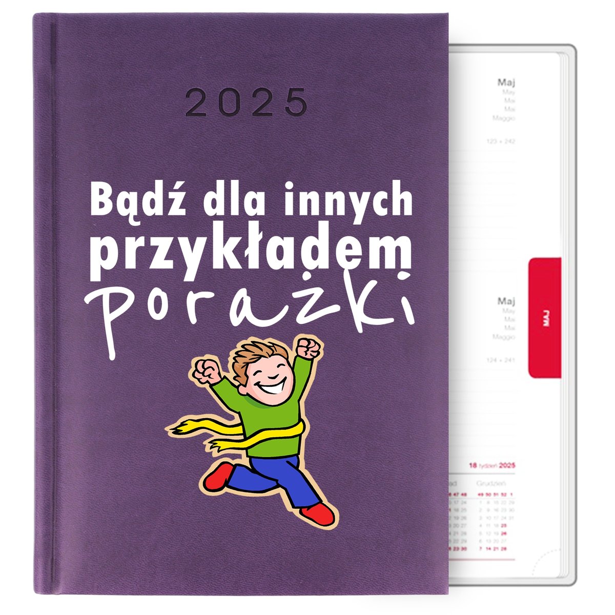 Kalendarz Fioletowy A5 2025 Regres Osobisty Bądź Przykładem Porażki ...