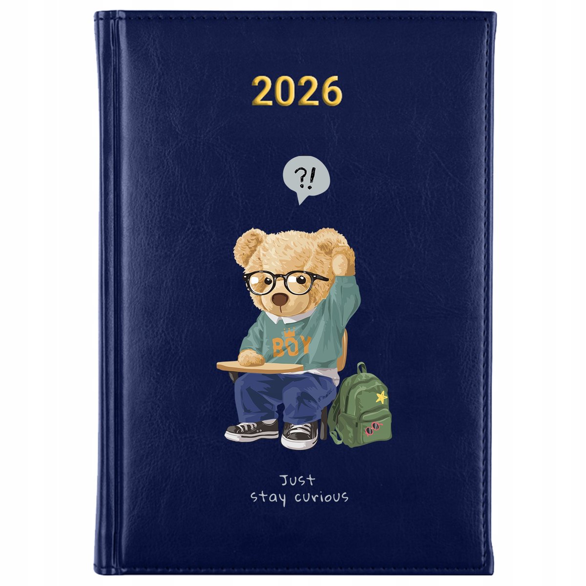 KALENDARZ GRANATOWY 2026 PLANER TERMINARZ | PREZENT TEDDY BEAR MIŚ ...