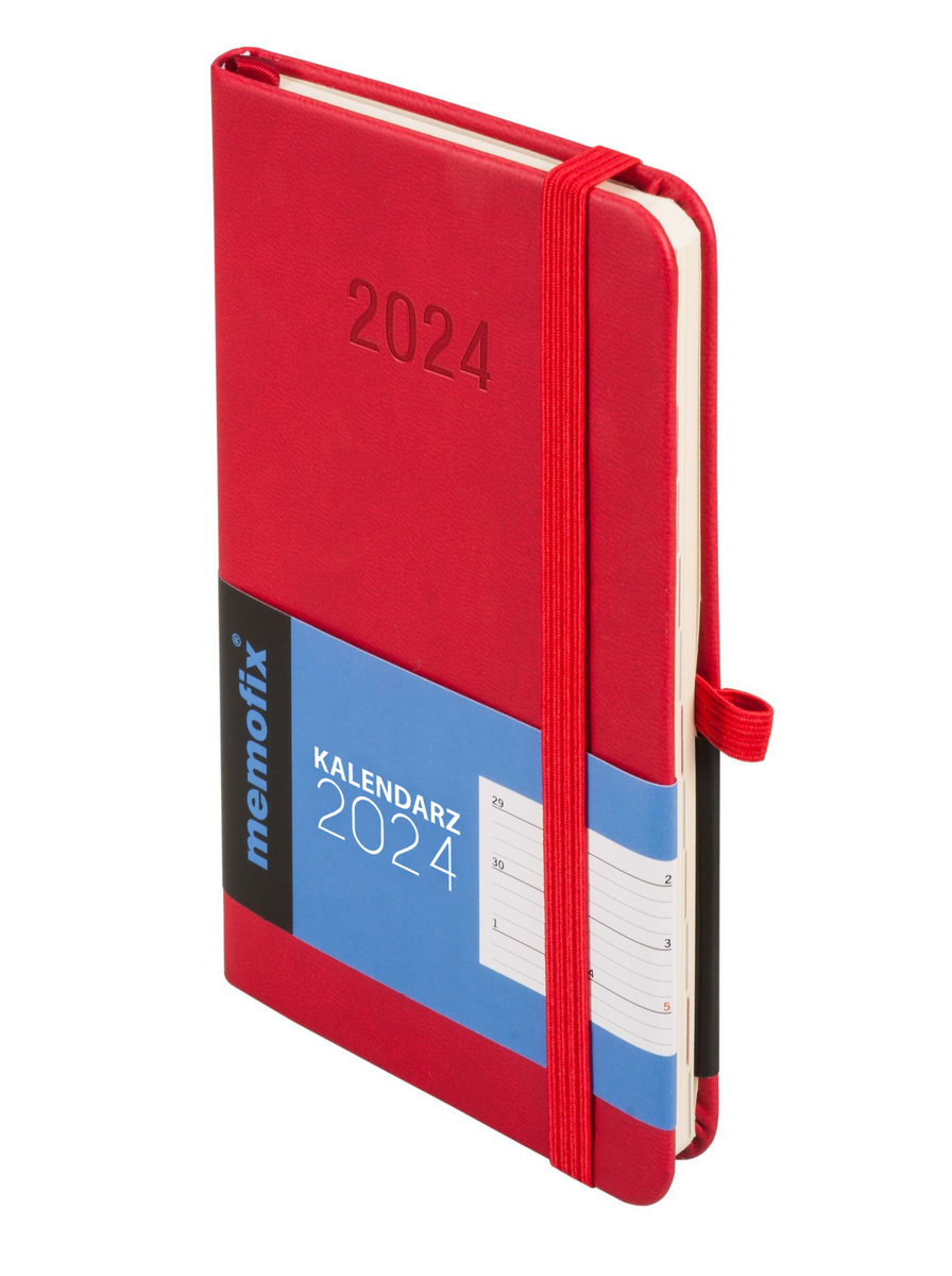 Kalendarz książkowy 2024 tygodniowy B6 Antra Memo TDW Czerwony - Antra | Sklep EMPIK.COM