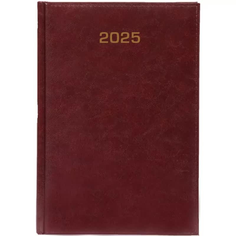 Kalendarz książkowy 2025 terminarz tygodniowy A5 Baladek bordowy - Inna ...