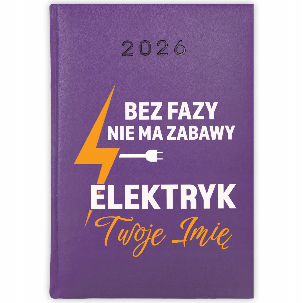 Kalendarz Książkowy 2026 BEZ FAZY NIE MA ZABAWY Fioletowy Planer ...