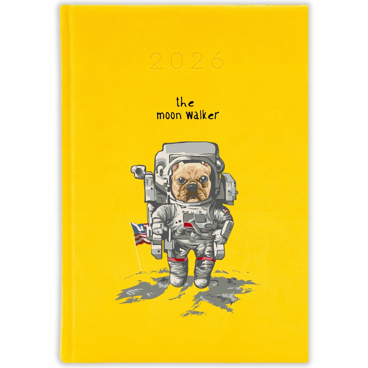 Kalendarz Książkowy 2026 THE MOON WALKER Cytrynowy Planer Na Prezent ...